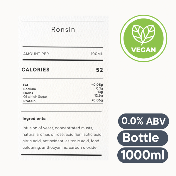 Ronsin 1L - Alcohol free rum alternative - The Alcohol Free Co
