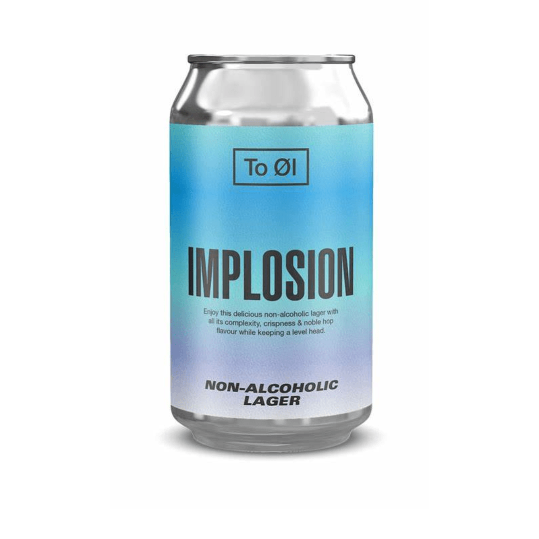To Øl - Implosion: Lager - 0.5% 330ml - The Alcohol Free Co