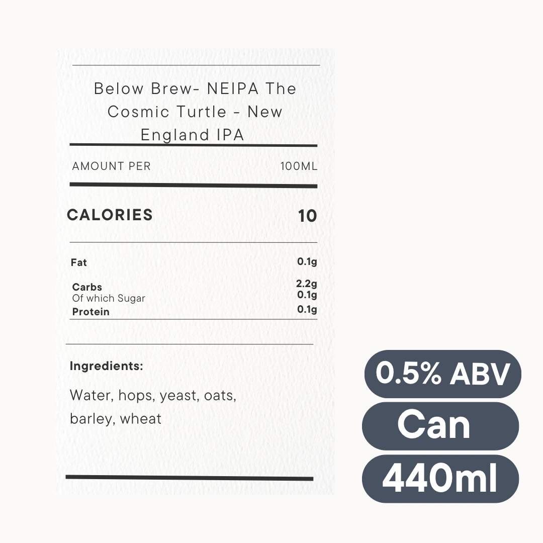 Below Brew Co (formerly Lowtide) NEIPA THE COSMIC TURTLE - NEW ENGLAND ...