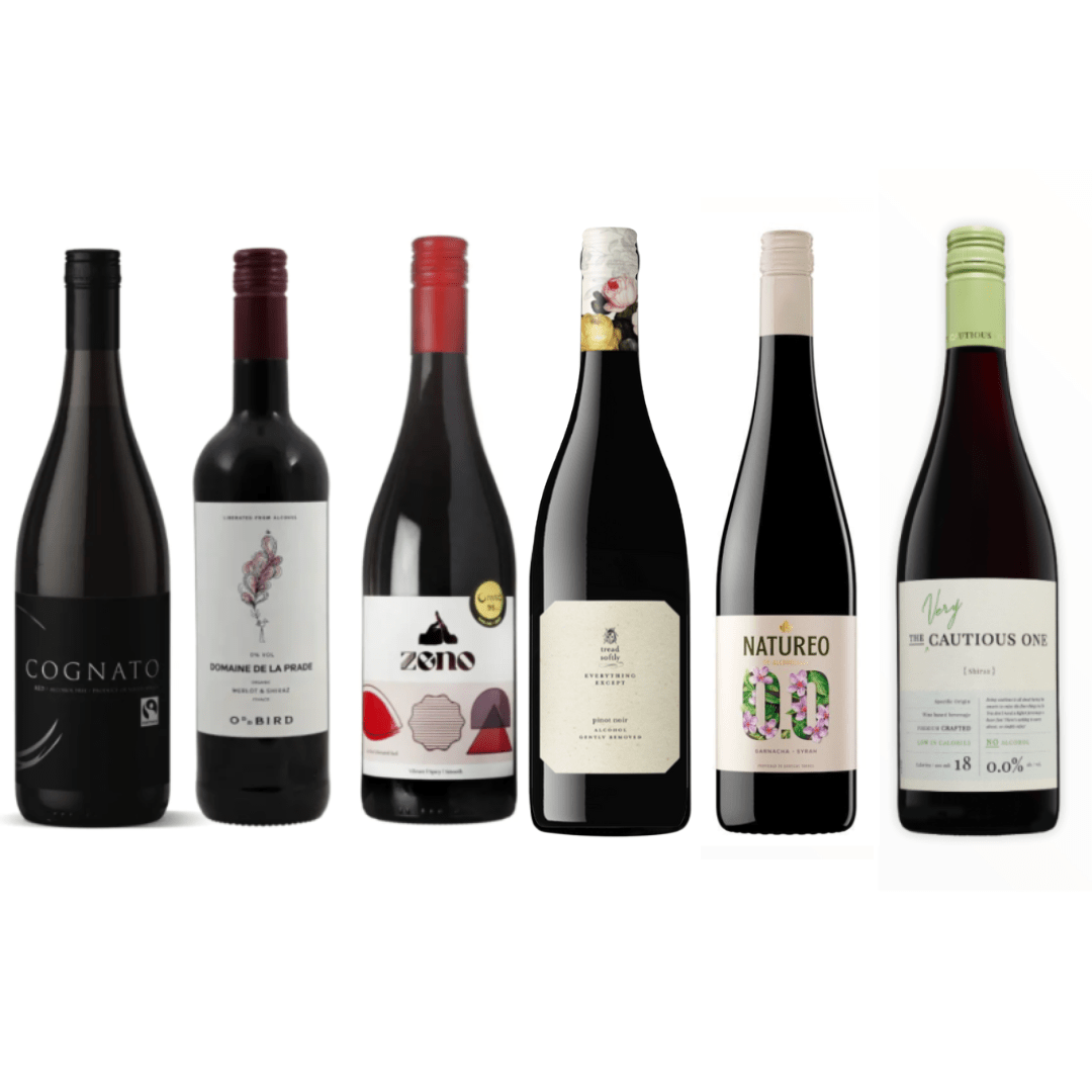 Mixed Red 6 Bottle Bundle – Premium Non-Alcoholic Red Wines