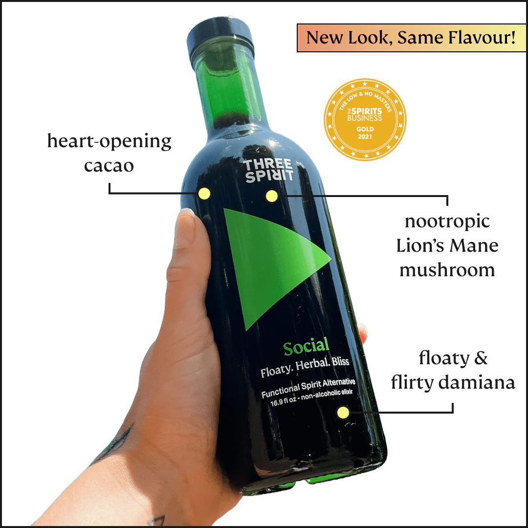 Three Spirit Social Elixir – Premium Non-Alcoholic Spirit for Enhanced ...