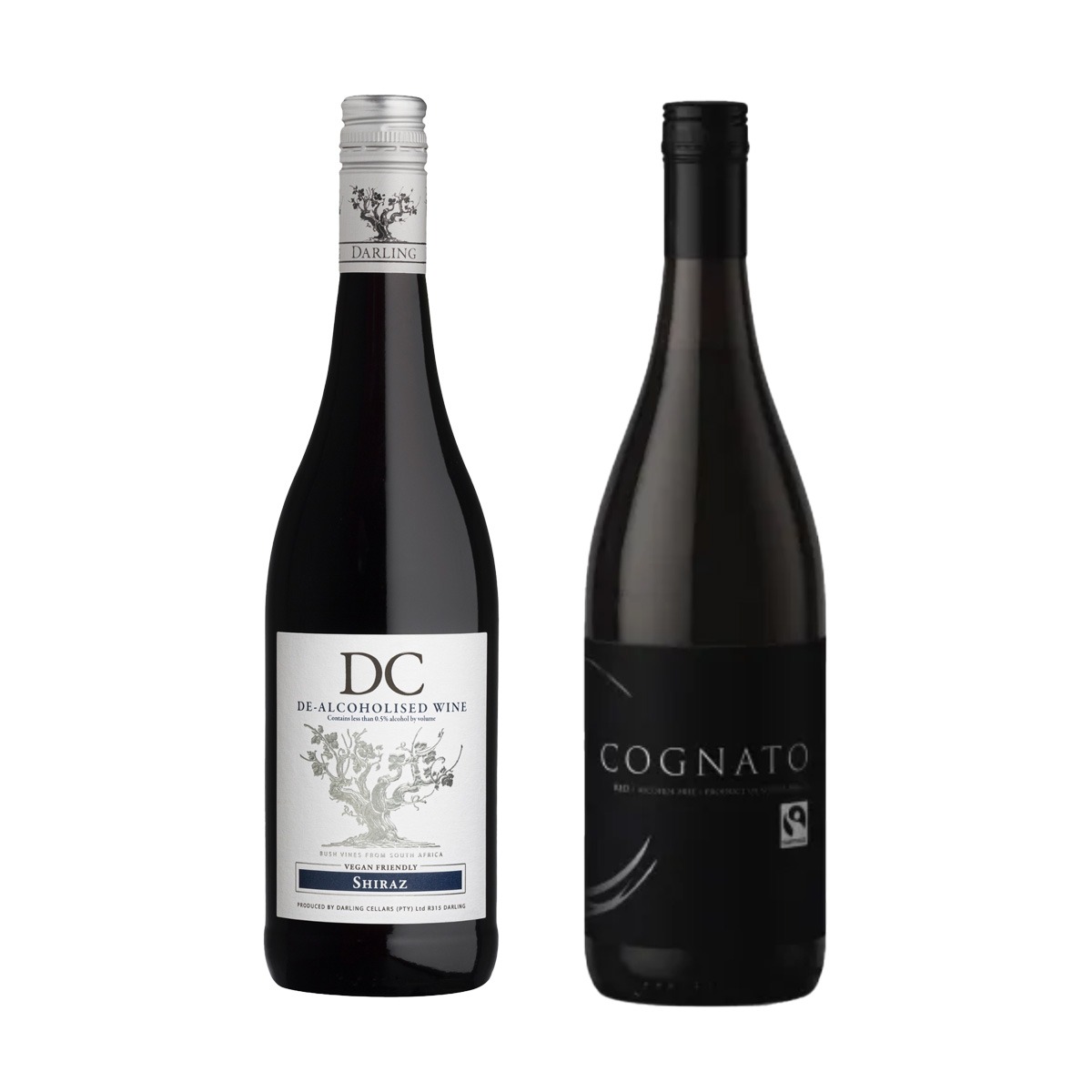South African Non-Alcoholic Red Wine Duo – DC Shiraz & Cognato Cabernet ...