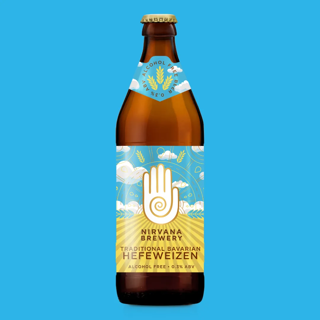 Nirvana Bavarian Hefeweizen 0.3% ABV – Non-Alcoholic Wheat Beer (bbf 07/25)